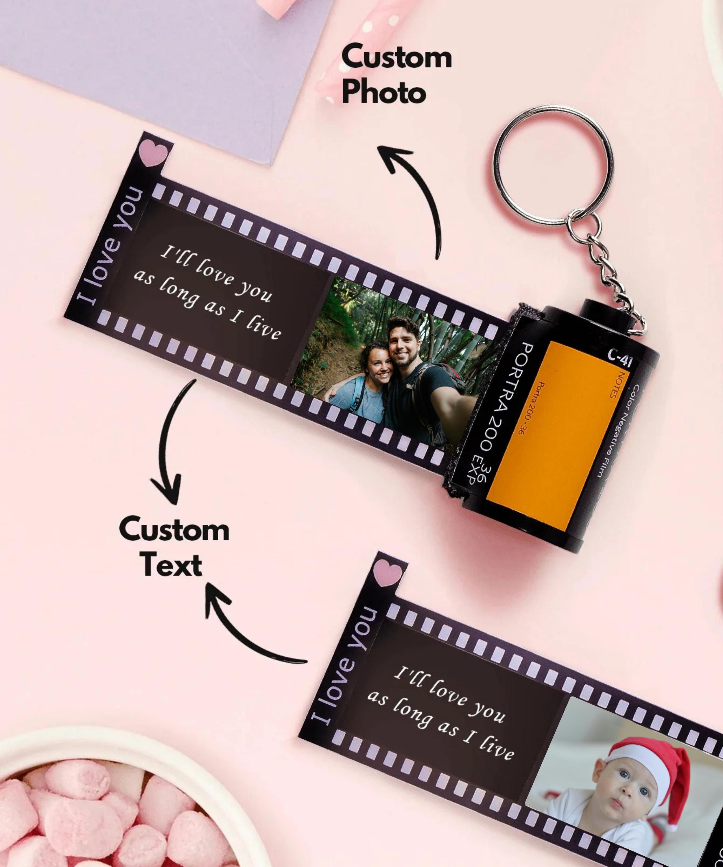 Soufeel Personalized Gift Custom Photo Film Roll Keychain With Pictures ...