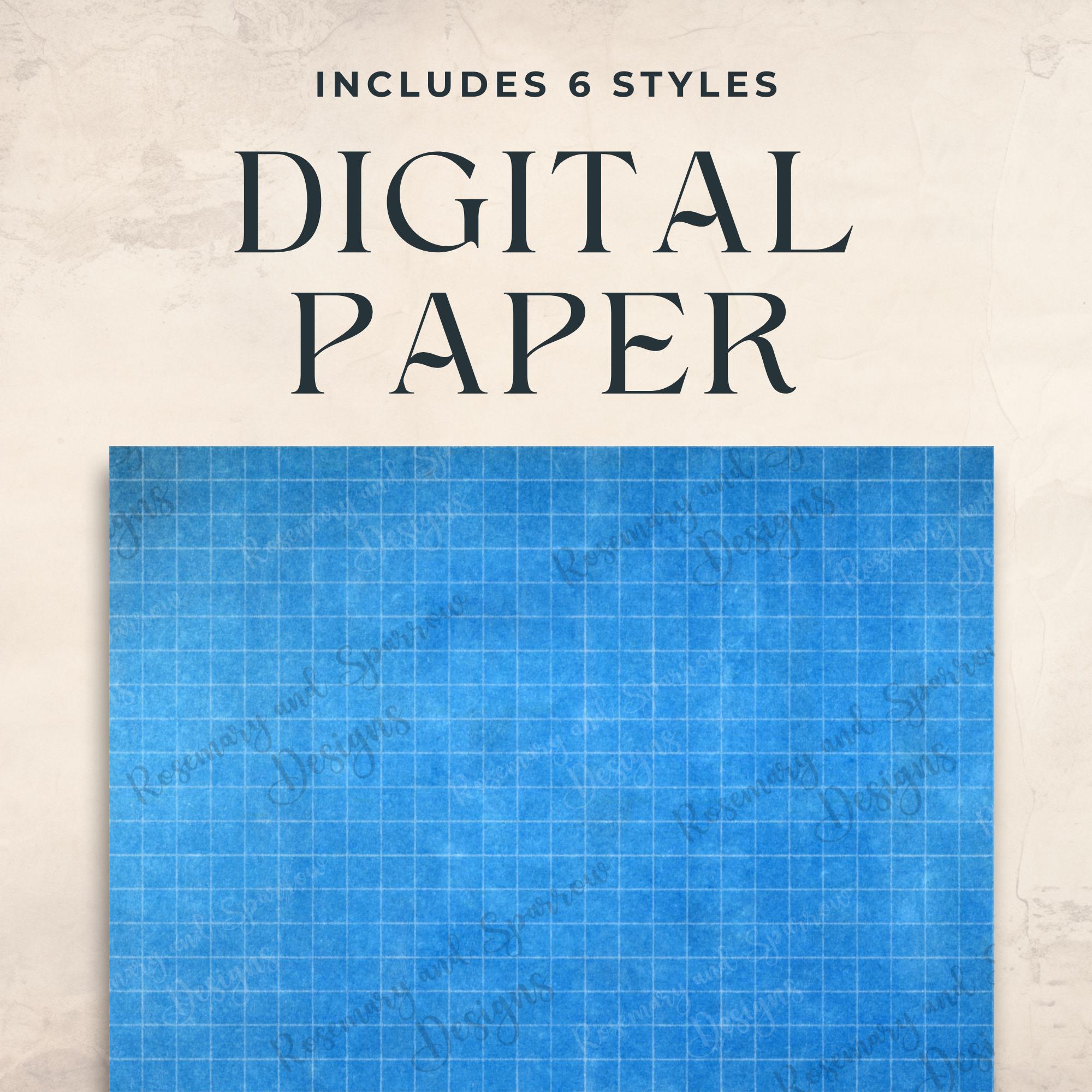 Digital Graph Papers | 6 Vintage Printable Digital Download | Junk ...