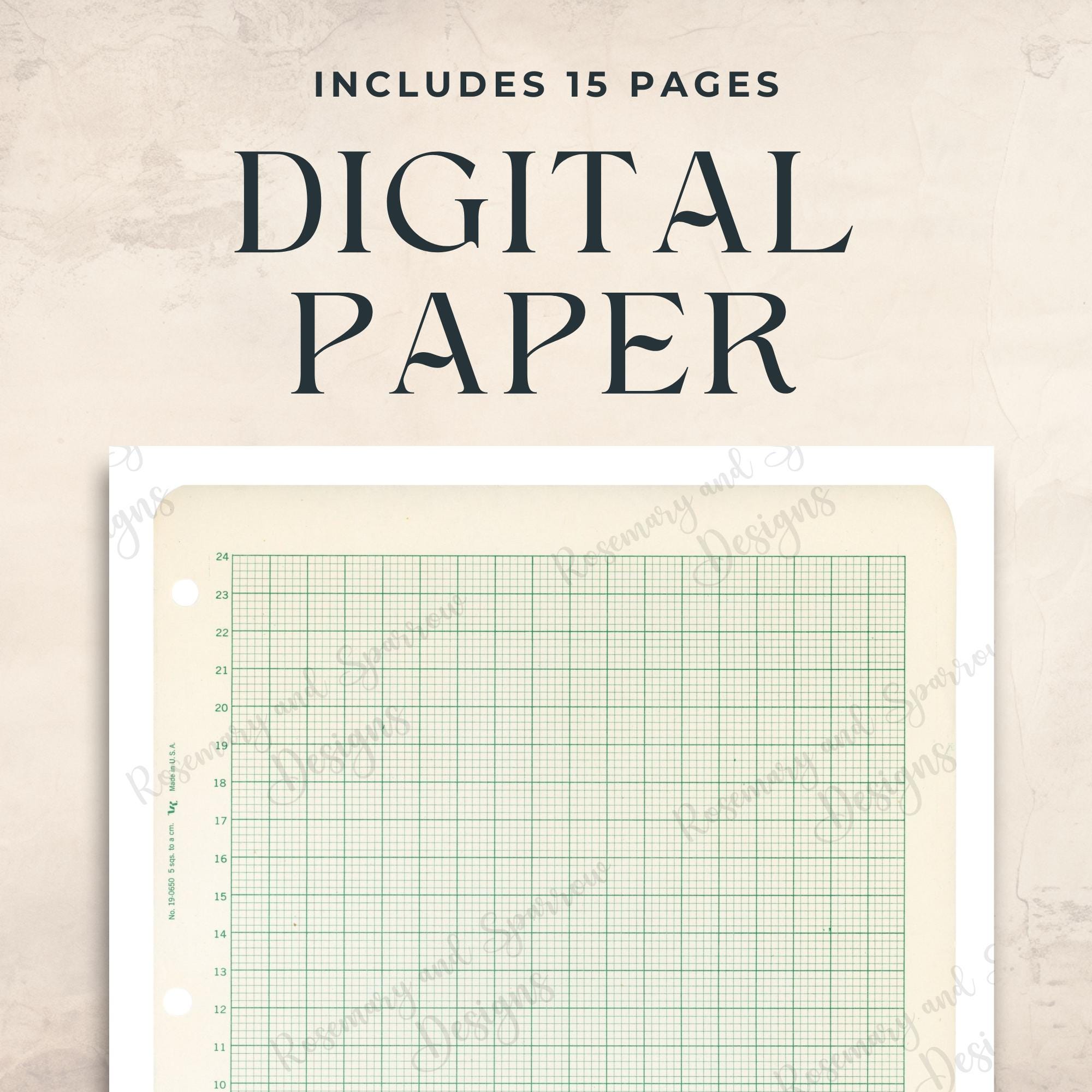 15 Digital Graph Papers | Printable Digital Downloads | Junk Journal ...