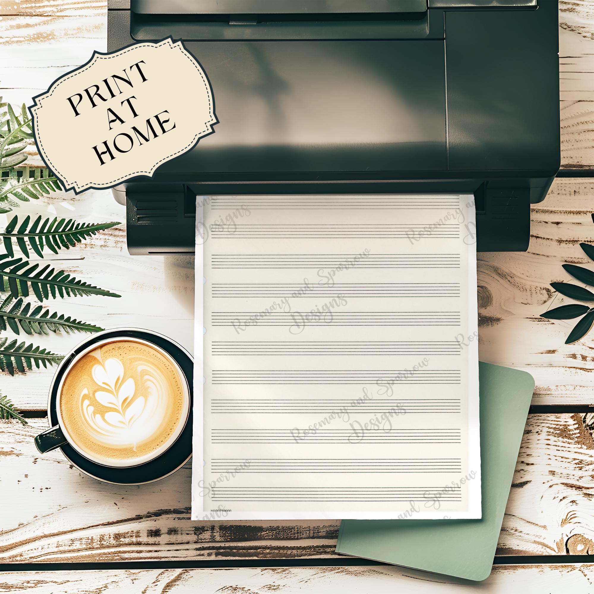 Digital Lined Paper, Charts, and Graphs | 10 Printable Digital ...