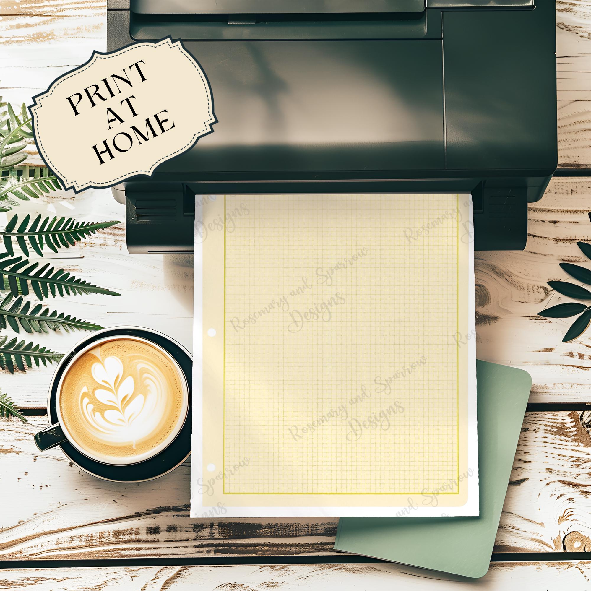 15 Digital Graph Papers Printable Digital Downloads Junk Journal Supply ...