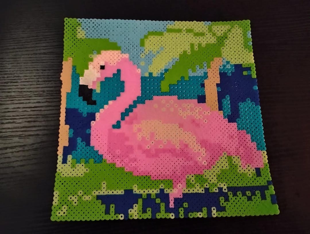 Perler Bead Tropical Flamingo - Etsy