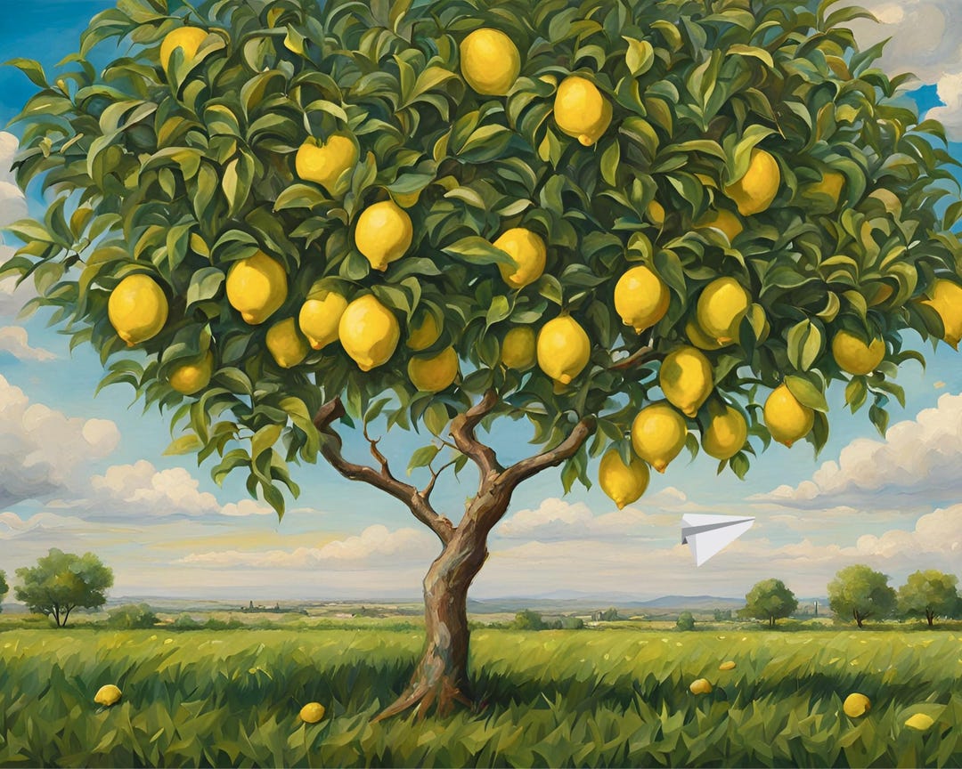 Lemon Tree Art | Digital Art | Ai Generated Art - Etsy