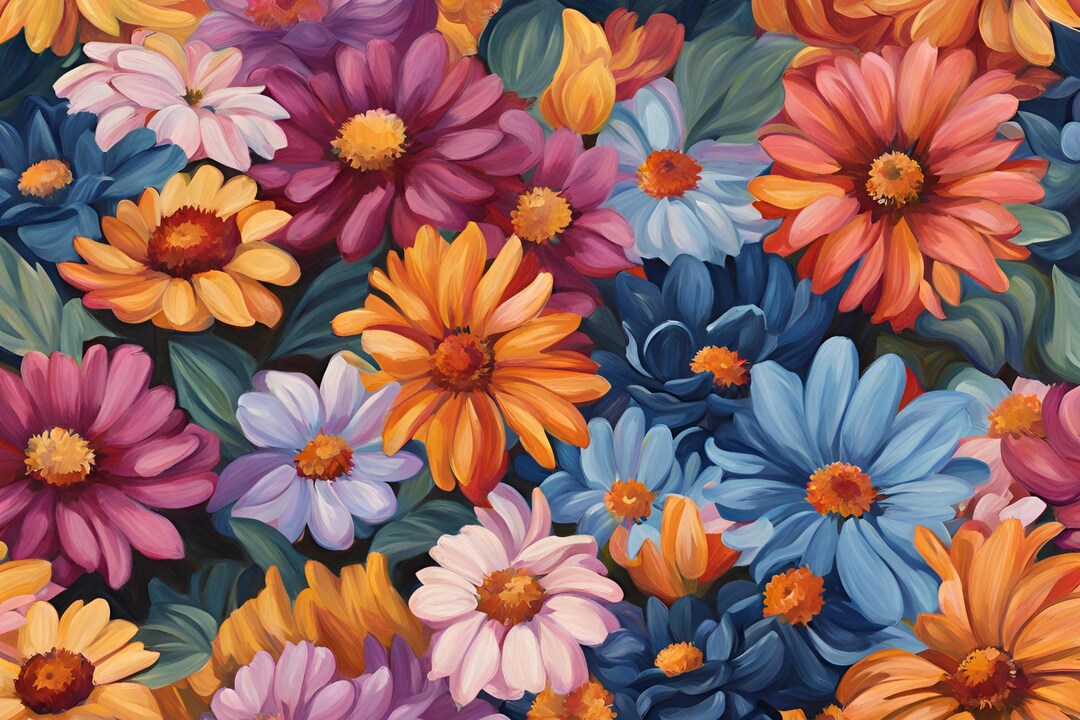 Flower Pile | Digital Art | Ai Generated Art - Etsy