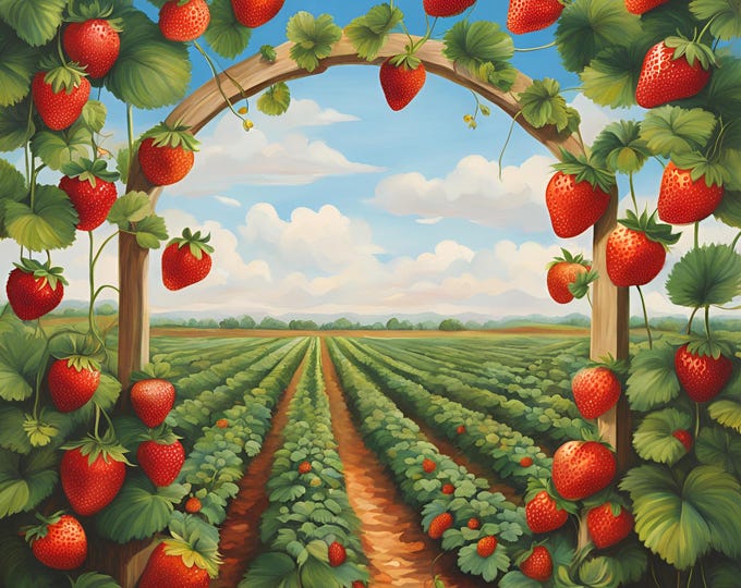 NEW "strawberry Sunshine" **AI Portrait Series** Printable, Digital Download. Ai Art, Home Decor ...