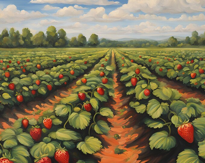 NEW "strawberry Sunshine" **AI Portrait Series** Printable, Digital Download. Ai Art, Home Decor ...