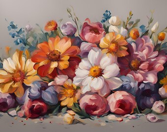 Vibrant Flowers | Digital Art | Ai Generated Art - Etsy