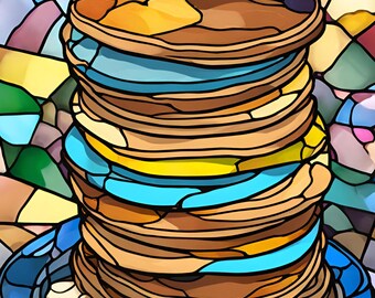 Stained Glass Painting | Pancake Painting | Digital Art | Ai Generated ...