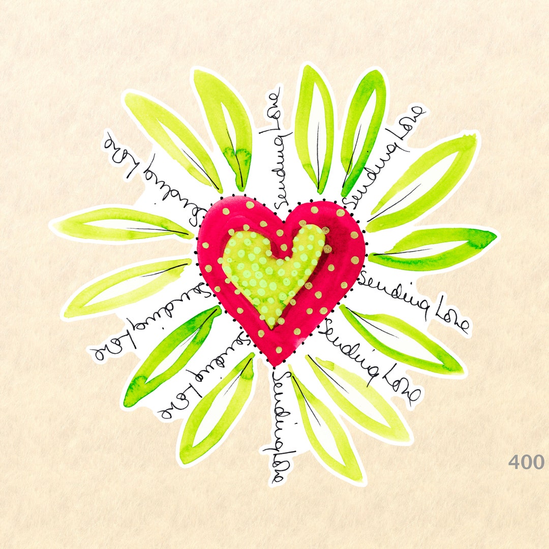 Heart Stickers, Love Stickers, Valentine Stickers, Floral Stickers ...