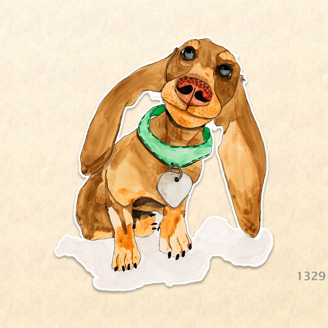 Dachshund Sticker Doxen Sticker Weiner Dog Sticker Cute Dog Sticker ...