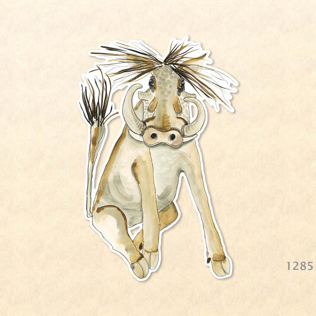 Warthog Sticker Boar Sticker Pig Sticker Farmyard Animal Sticker Laptop ...