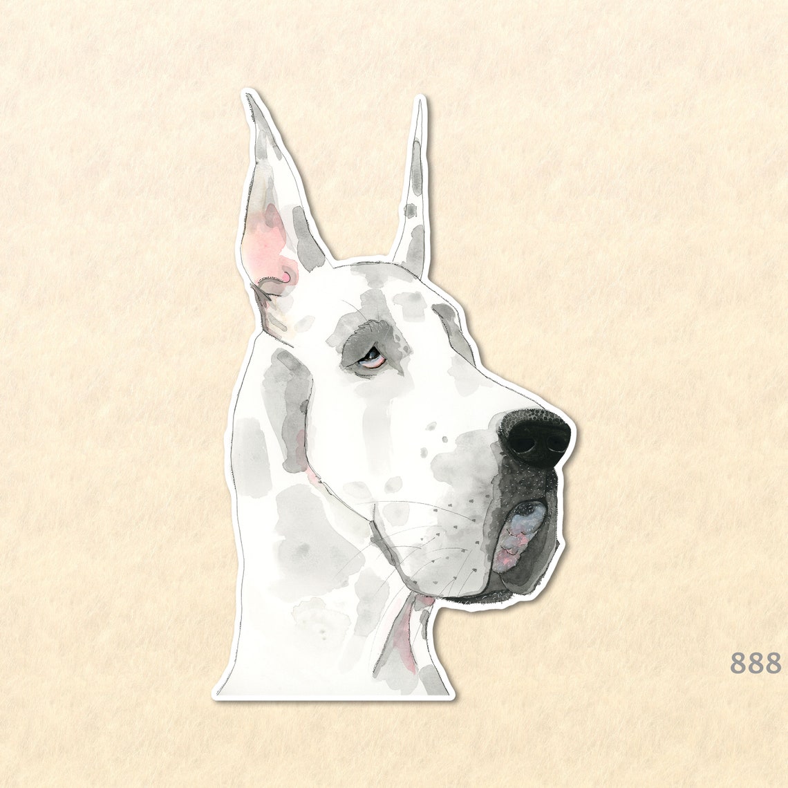 Dog Stickers, Great Dane Sticker, Cute Animal Stickers, Fun Animal ...