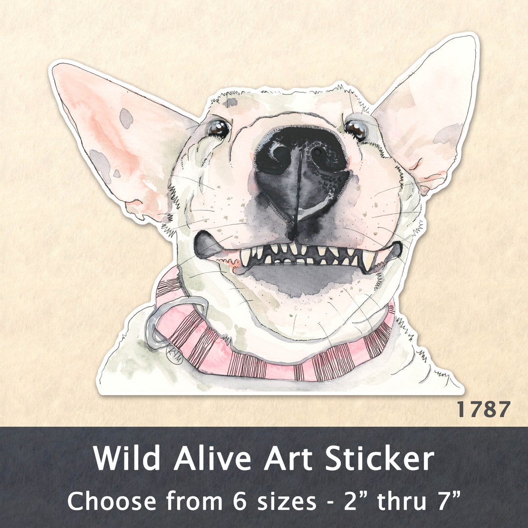 Bull Terrier Sticker Water Bottle Dog Sticker Bullseye Dog Sticker Cute ...