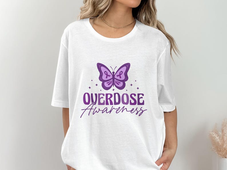 Overdose Awareness SVG PNG Bundle: Purple Ribbon, Addiction Recovery ...