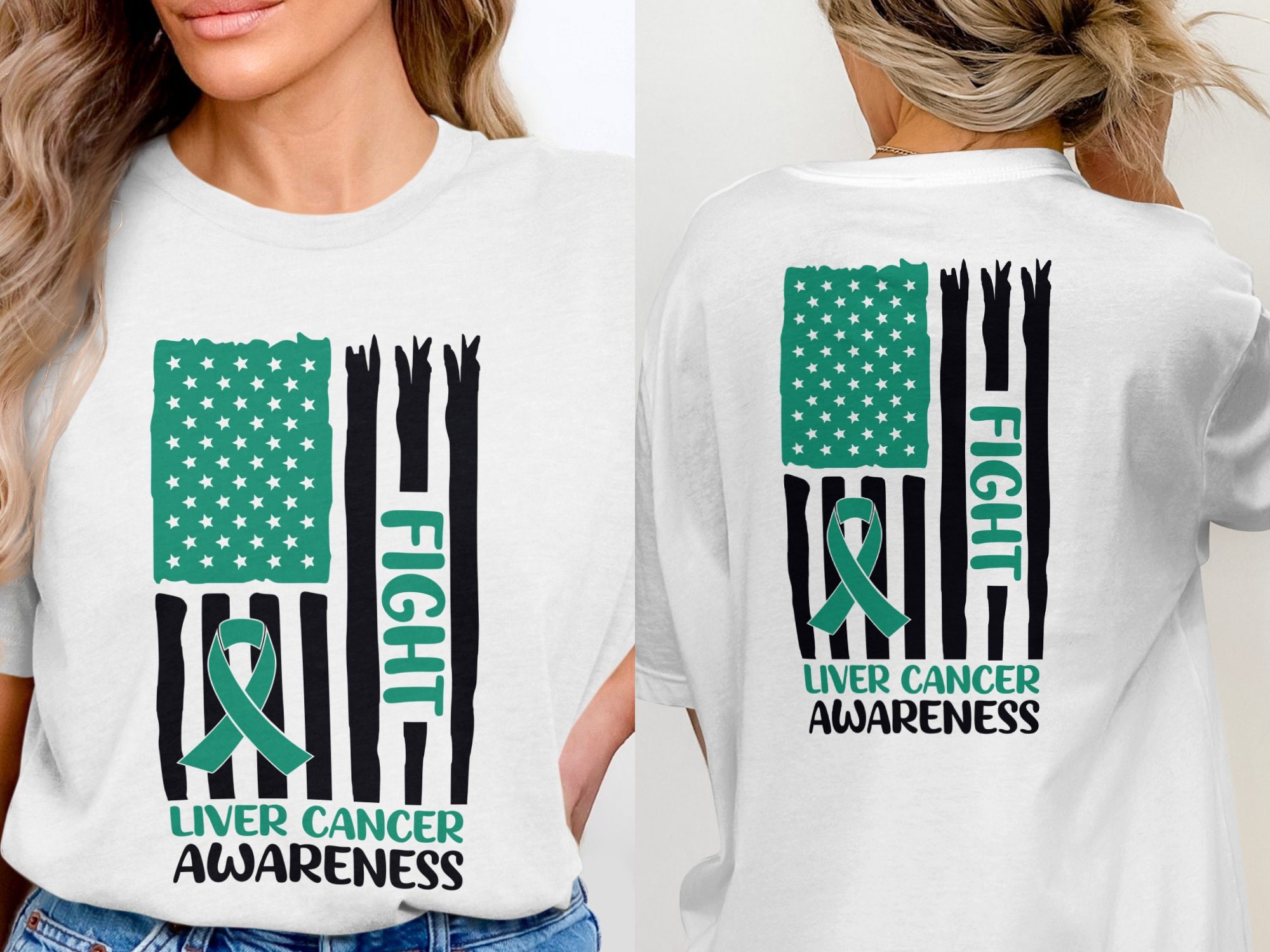 Liver Cancer Flag Svg, Liver Cancer Awareness Svg Png, Emerald Green ...