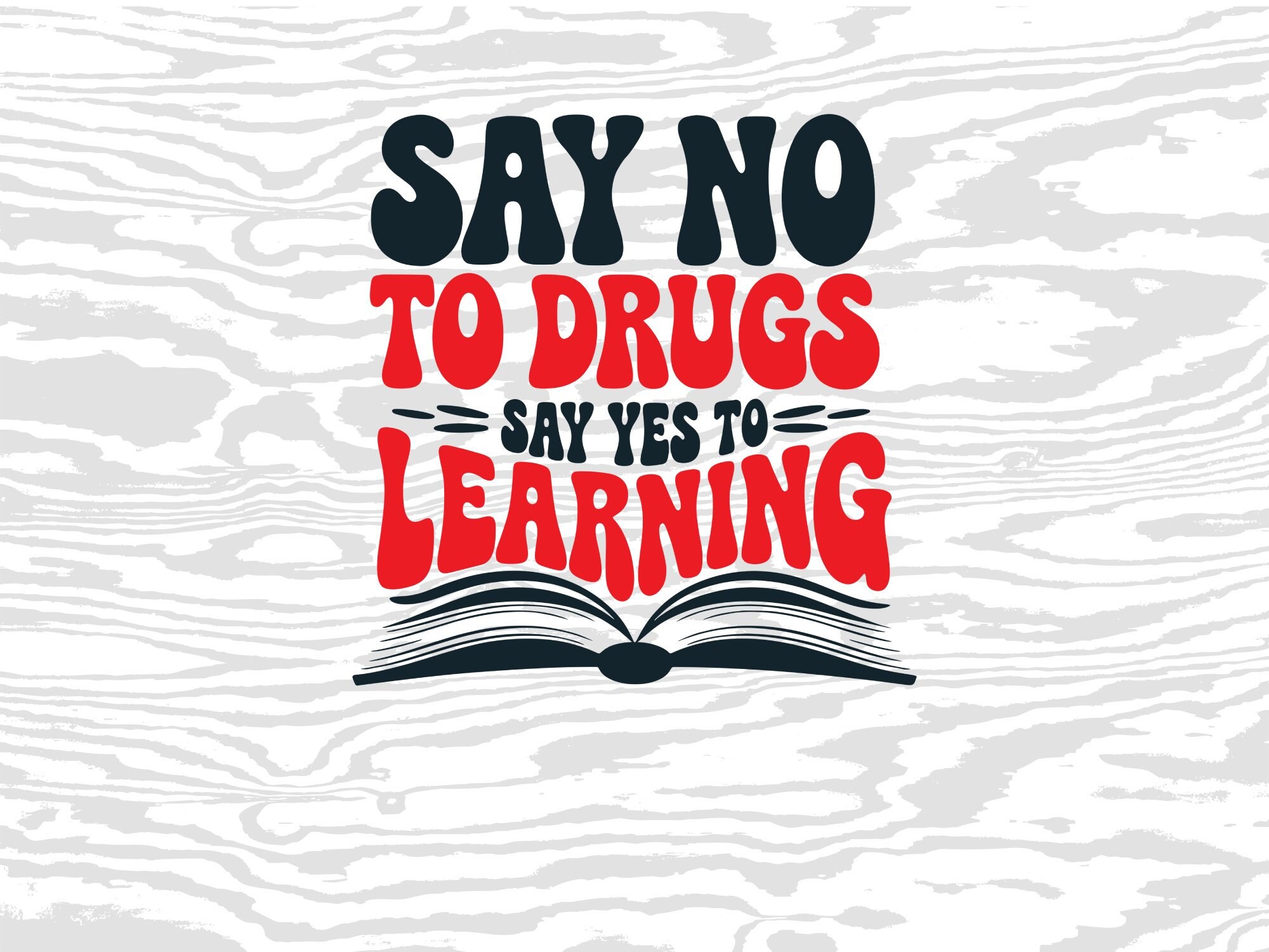 Red Ribbon Week Svg Png: Say No to Drugs, Yes to Learning (PDF) - Etsy