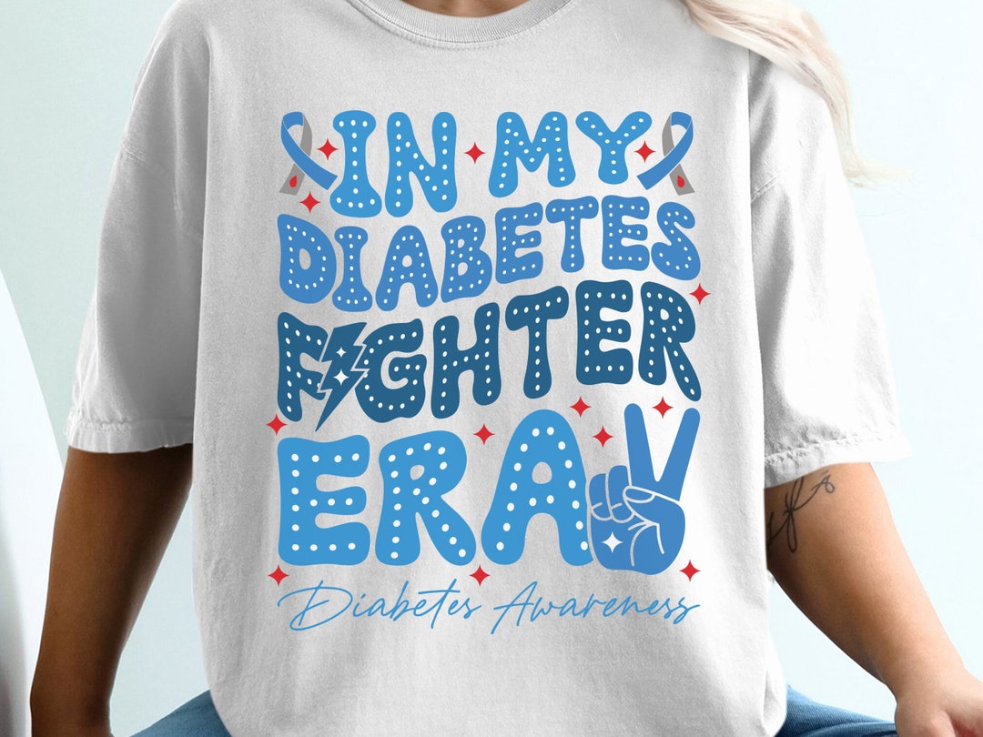 Retro in My Diabetes Fighter Era Svg, Diabetes Awareness Svg Png, Blue ...