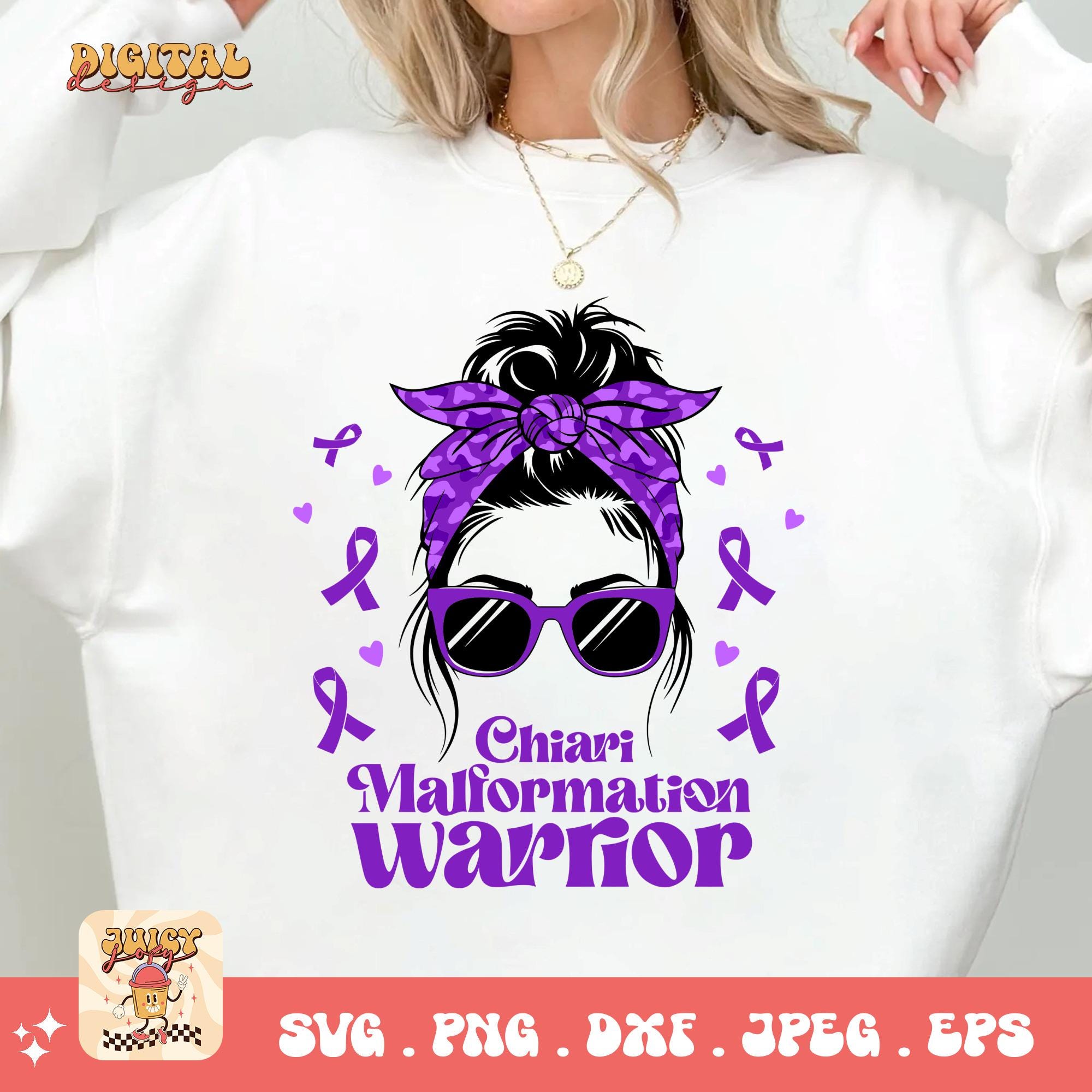 Chiari Malformation Awareness Svg Png Bundle, Purple Ribbon Svg Cricut ...