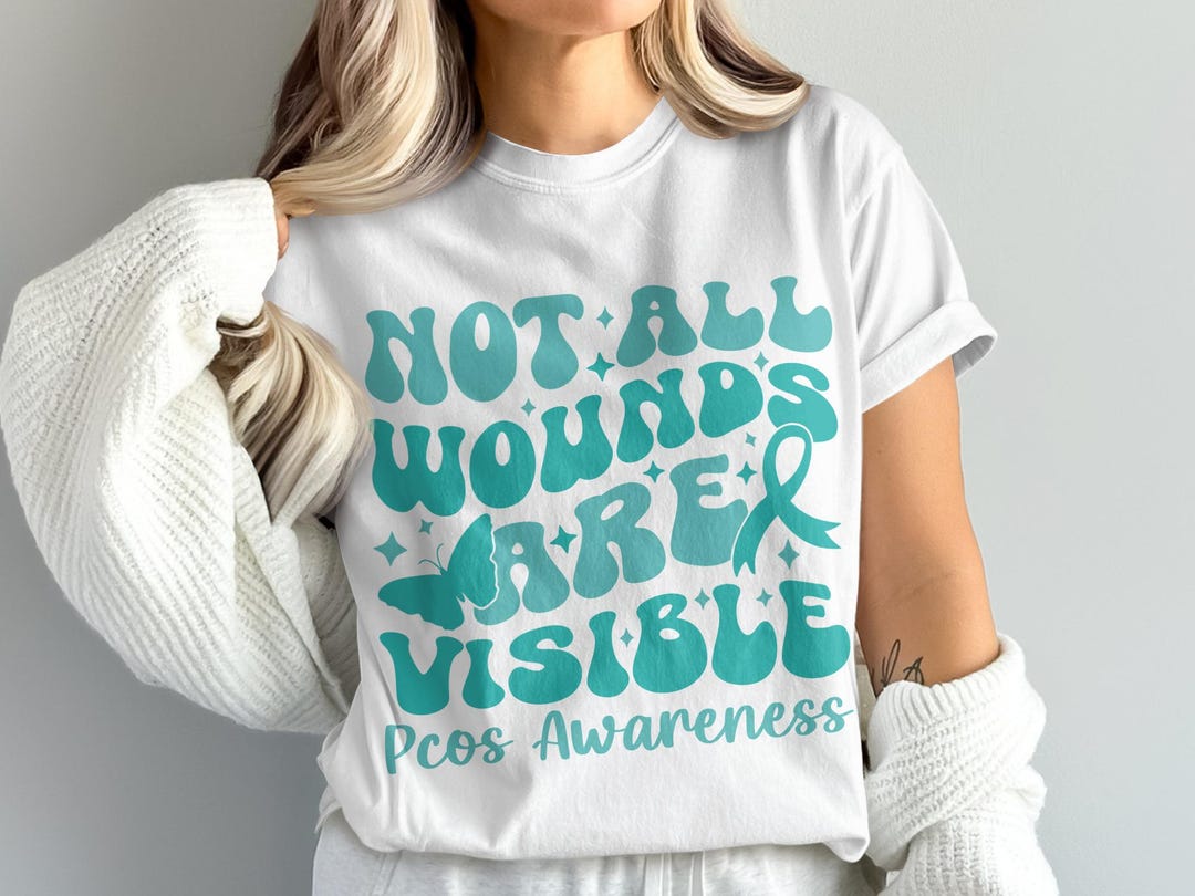 Retro Not All Wounds Are Visible Svg, PCOS Warrior Svg, Ovary Syndrome ...