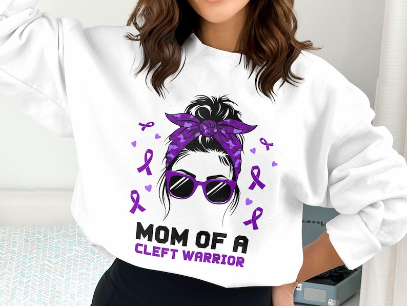 Cleft Craniofacial Awareness SVG PNG Bundle: Purple Ribbon Designs ...