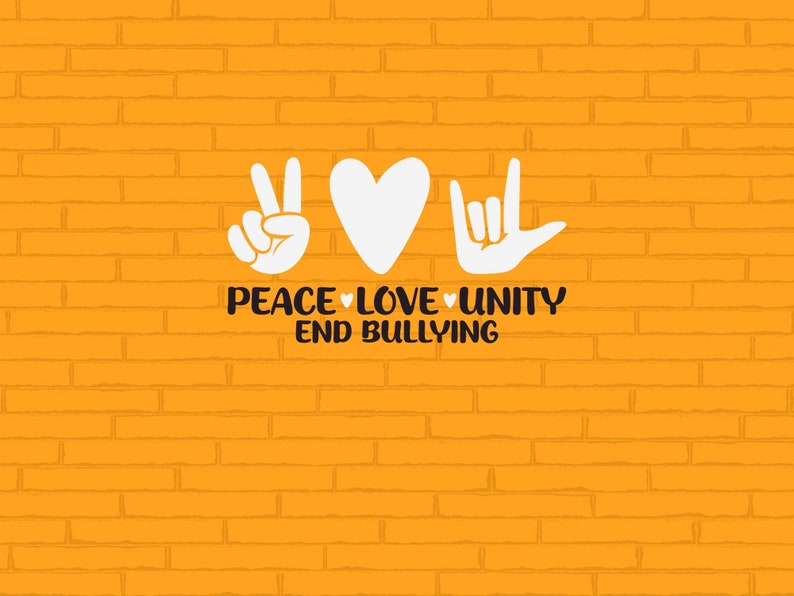 Peace Love Unity SVG: Anti Bullying Design (digital Download) - Etsy