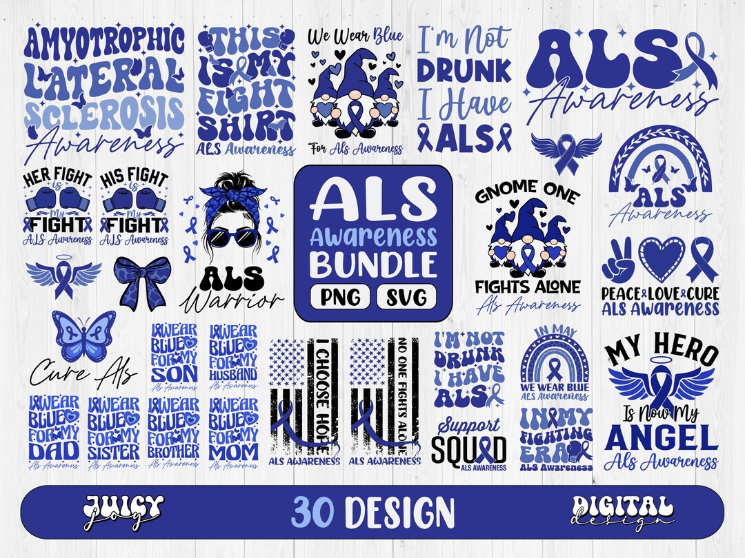 ALS Awareness Svg Png Bundle, Als Png Bundle, ALS Svg Cricut Files, Als ...