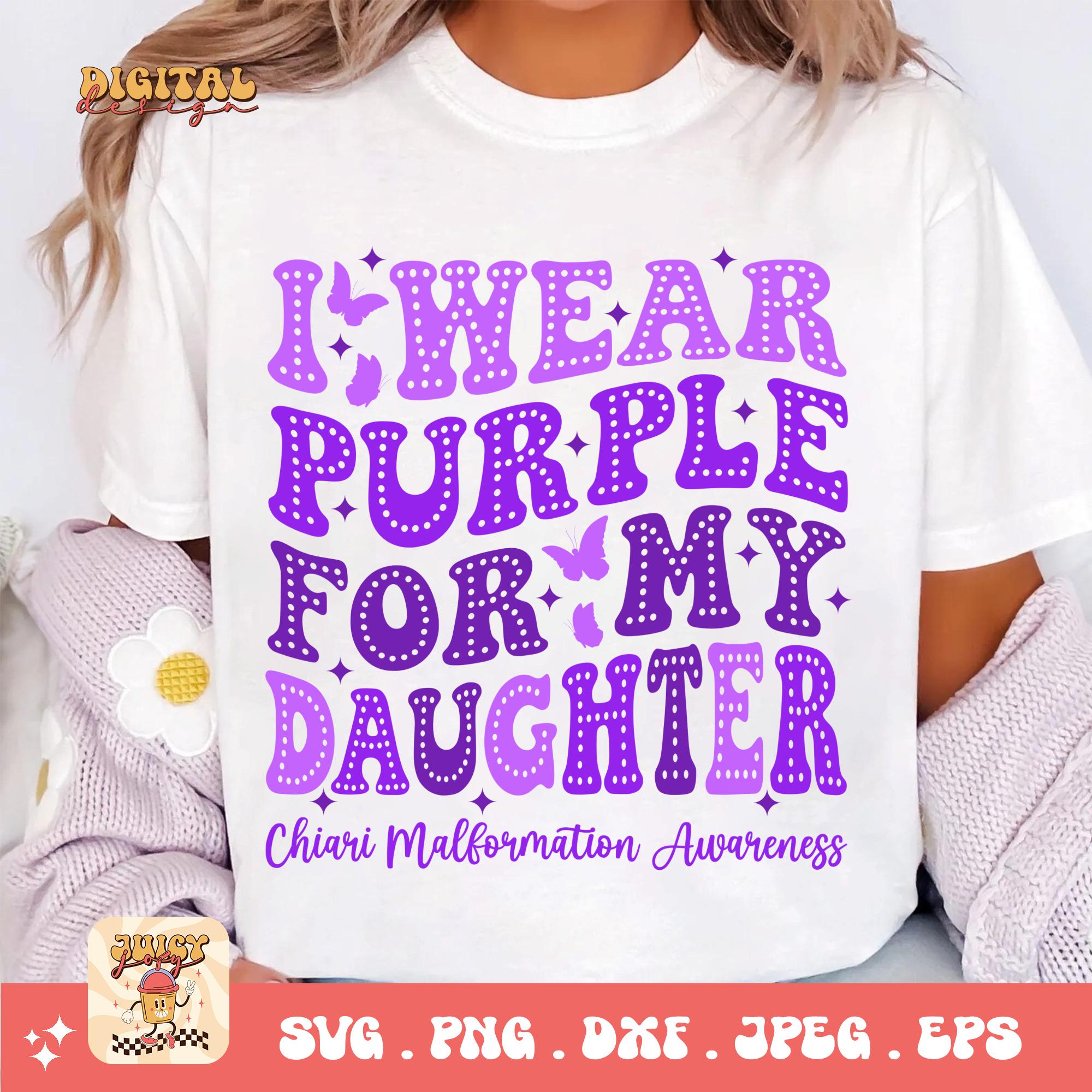 Chiari Malformation Awareness Svg Png Bundle, Purple Ribbon Svg Cricut ...