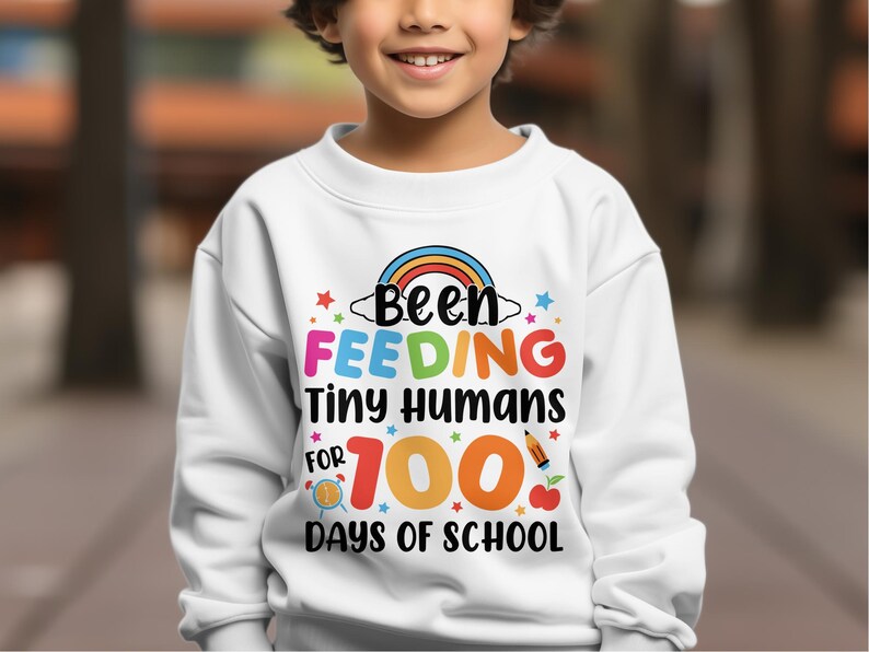 100 Days of School Svg Png, Been Feeding Tiny Humans for 100 Days of ...