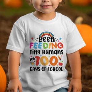 100 Days of School Svg Png, Been Feeding Tiny Humans for 100 Days of ...