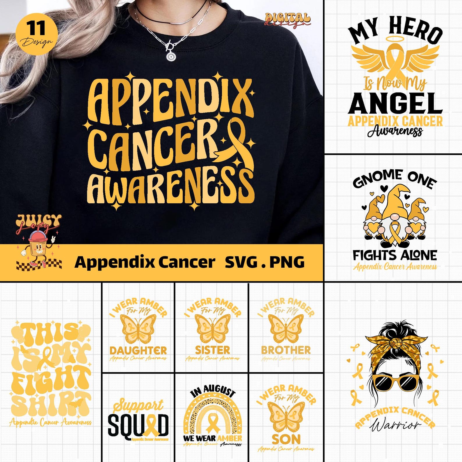 Appendix Cancer Awareness Svg Png Bundle, Appendix Cancer Support Svg ...