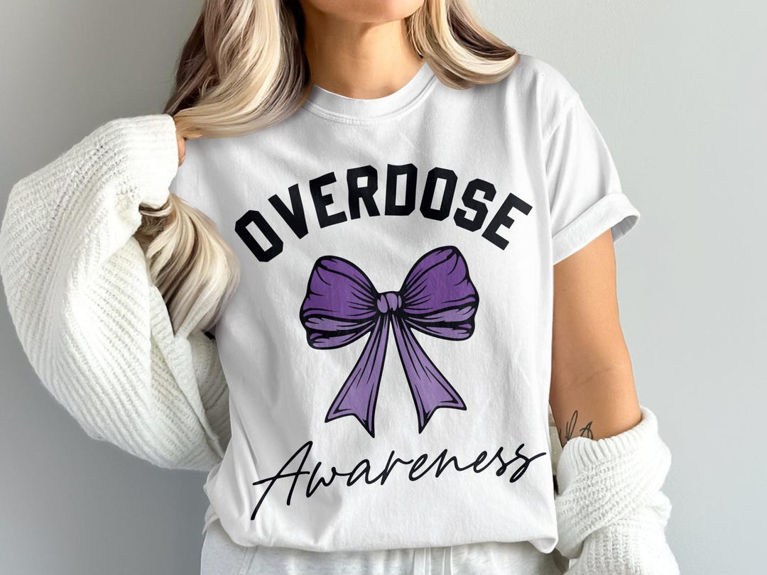 Overdose Awareness Ribbon SVG: Coquette Bow Design (digital Download ...