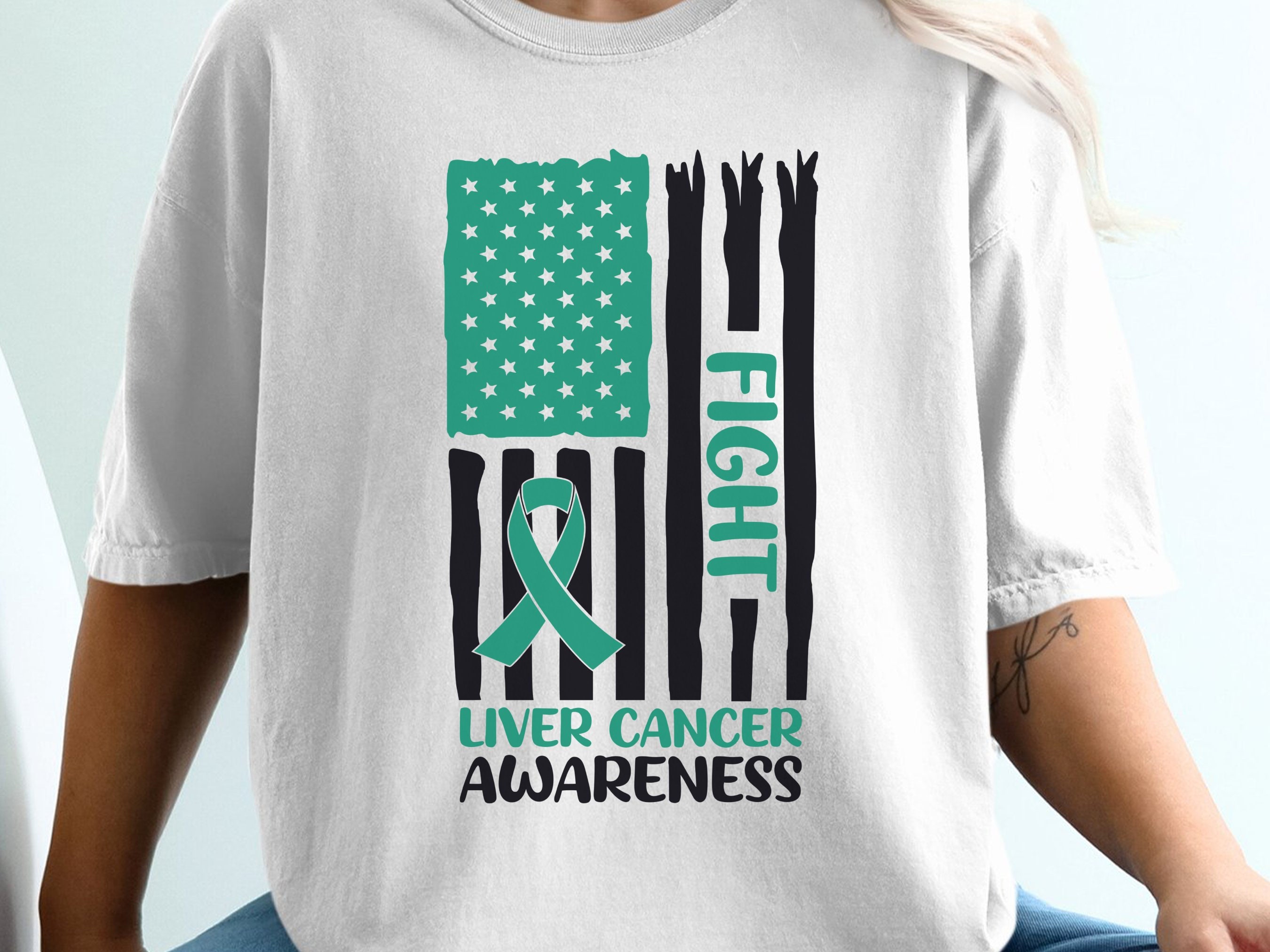 Liver Cancer Flag Svg, Liver Cancer Awareness Svg Png, Emerald Green ...