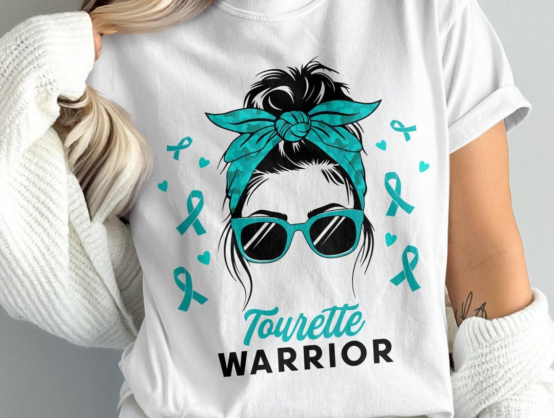 Tourette Warrior Messy Bun Svg, Tourette Syndrome Awareness Svg Png ...