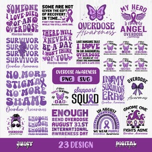 Overdose Awareness Png Bundle - Etsy
