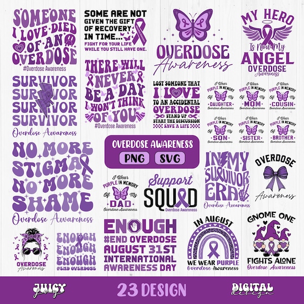 Overdose Awareness Svg - Etsy