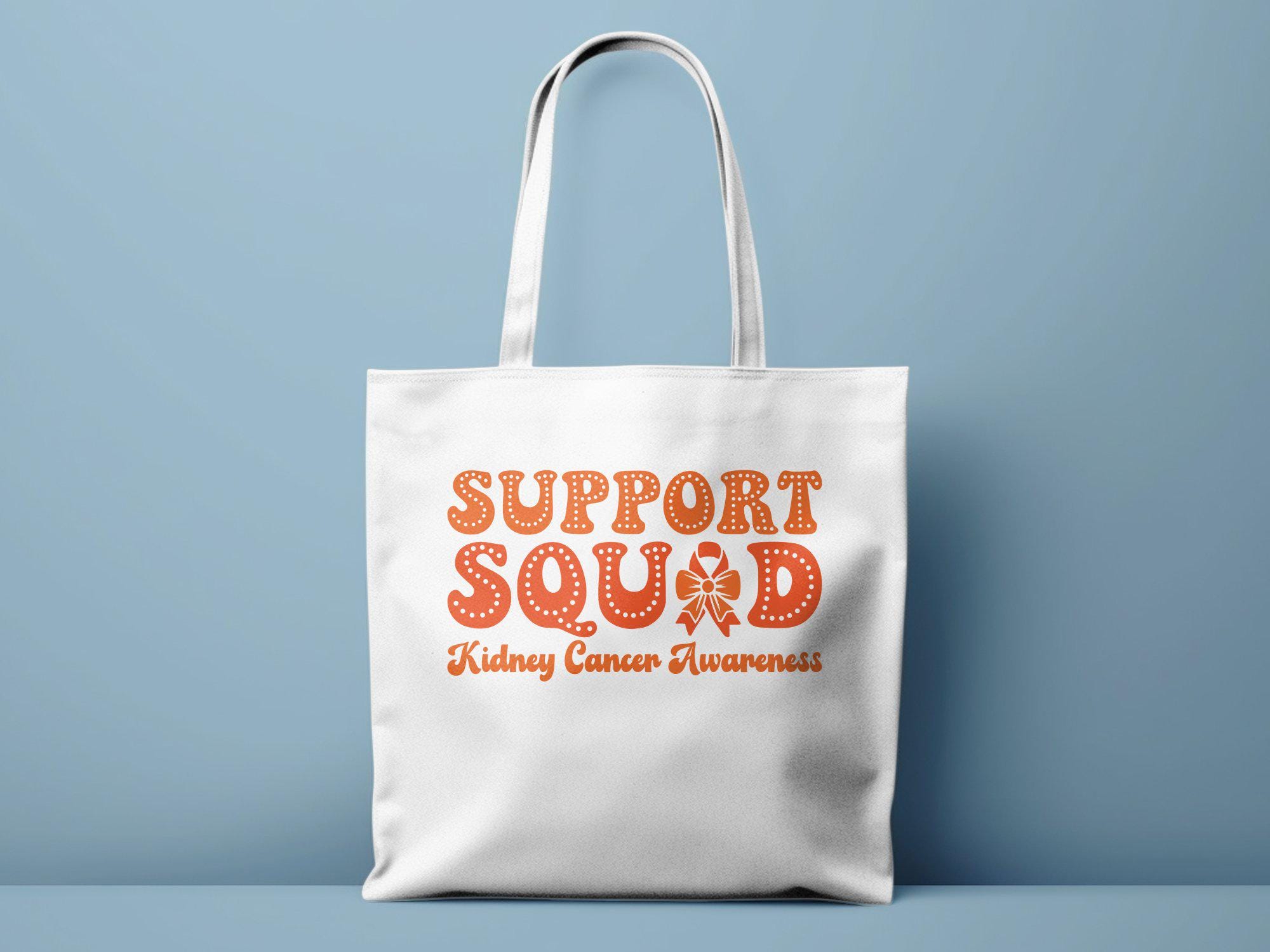 Kidney Cancer Awareness Png Svg, Retro Support Squad Svg Cricut, Orange ...