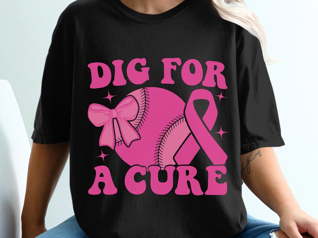 Dig for A Cure Baseball Svg Png, Breast Cancer Awareness Svg ...