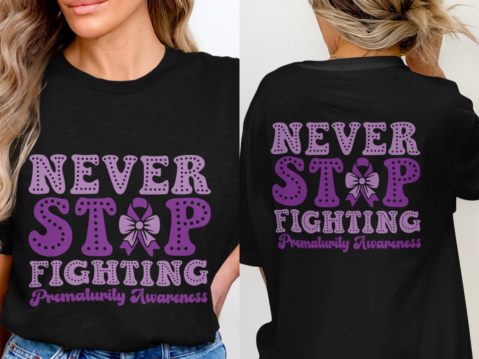 Prematurity Awareness Svg Png, Retro Never Stop Fighting Png Svg, Nicu ...