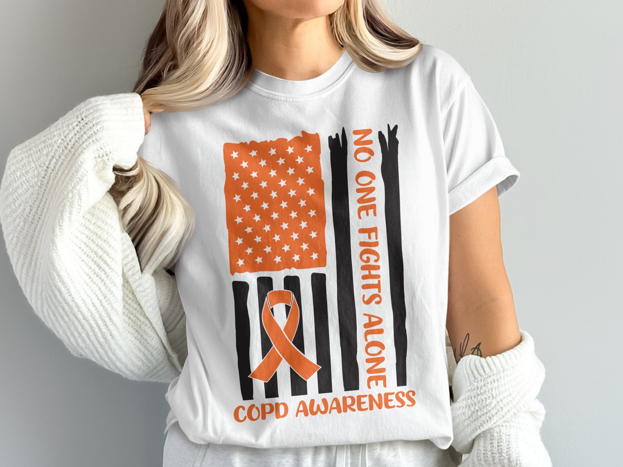 Copd Awareness Flag Svg Png, Copd Awareness Svg Png, Orange Ribbon ...