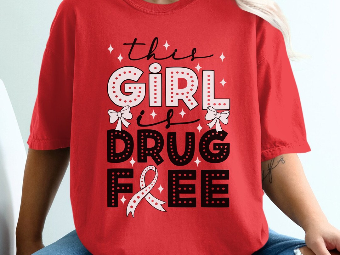 Red Ribbon Week Svg Png, This Girl is Drug Free Svg, Drug Free Svg, Red ...