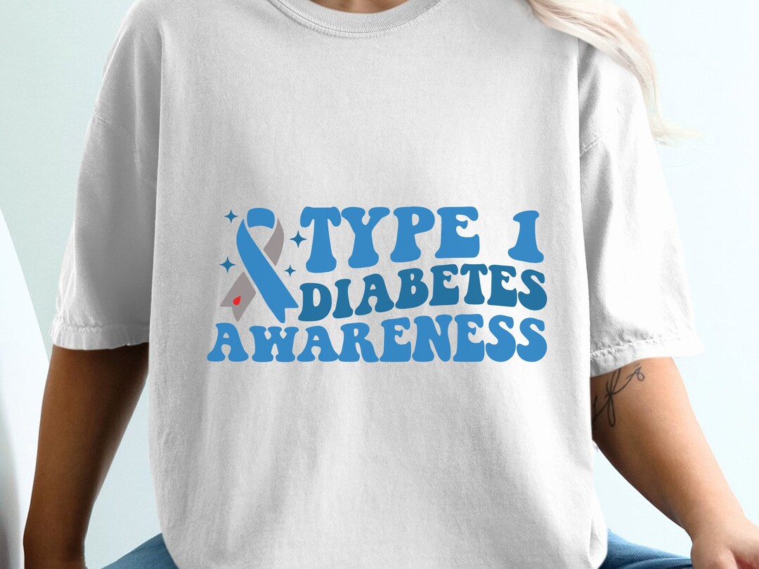Retro Type 1 Diabetes Awareness Svg, Diabetes Awareness Svg Png, Blue ...