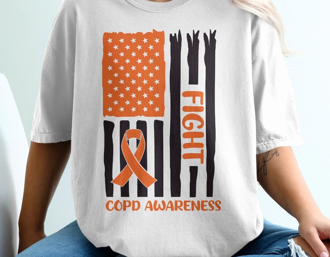 Copd Awareness Flag Svg Png, Copd Awareness Svg Png, Orange Ribbon ...