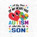 Autism Awareness Heart, Son SVG PNG, Puzzle Ribbon Cut File (PDF) - Etsy