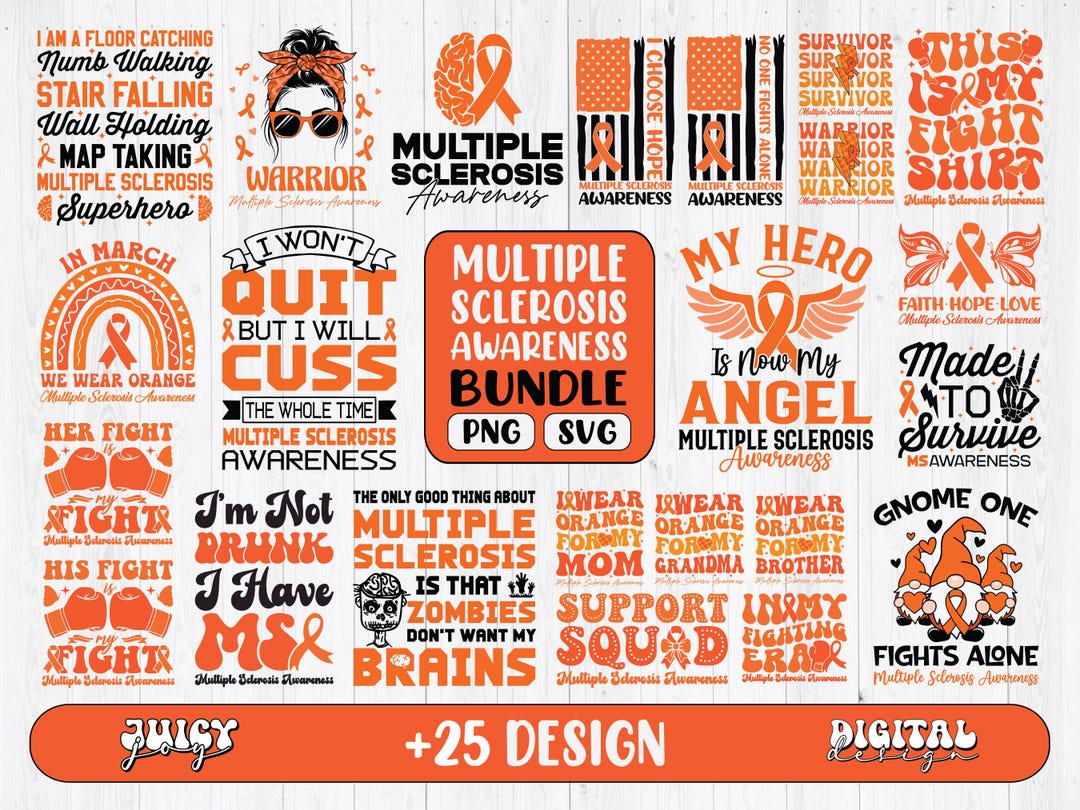 Multiple Sclerosis Awareness Svg Png Bundle, Multiple Sclerosis Png ...