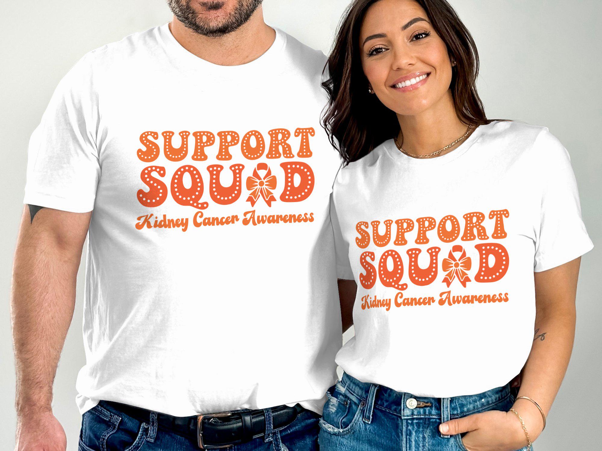 Kidney Cancer Awareness Png Svg, Retro Support Squad Svg Cricut, Orange ...