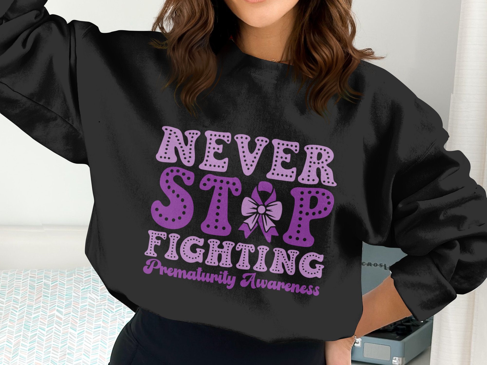Prematurity Awareness Svg Png, Retro Never Stop Fighting Png Svg, Nicu ...