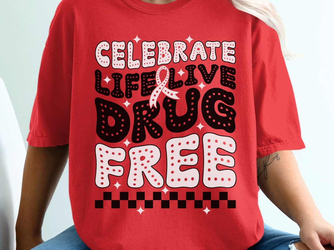 Red Ribbon Week Svg Png, Celebrate Life Live Drug Free Svg, Drug Free ...