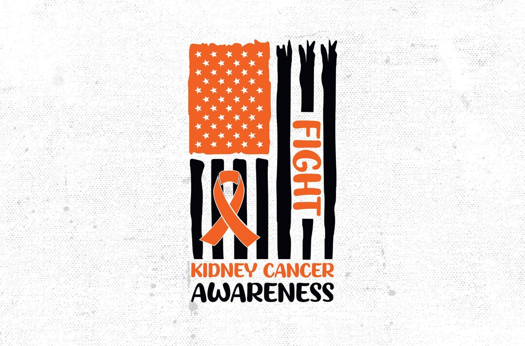 Kidney Cancer Awareness Flag: Orange Ribbon Png Svg (PDF) - Etsy