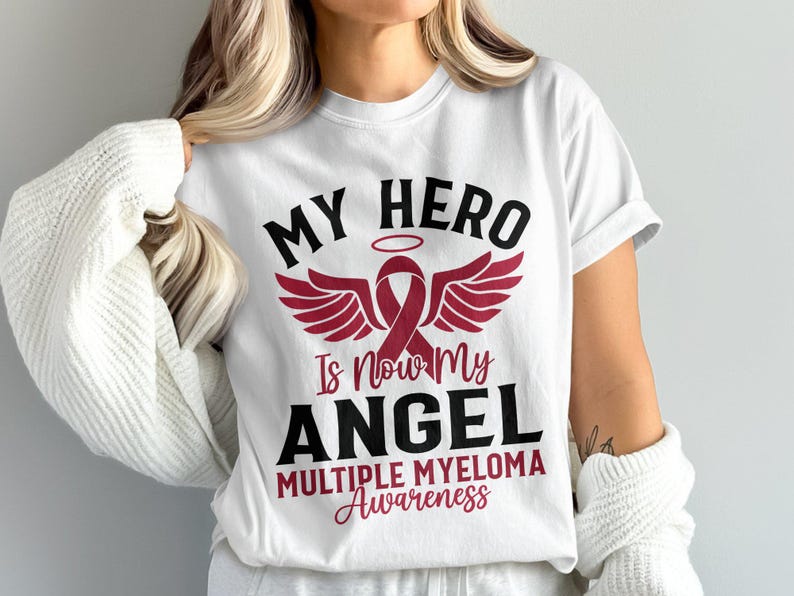 Multiple Myeloma Awareness SVG PNG Bundle - Burgundy Ribbon (digital ...