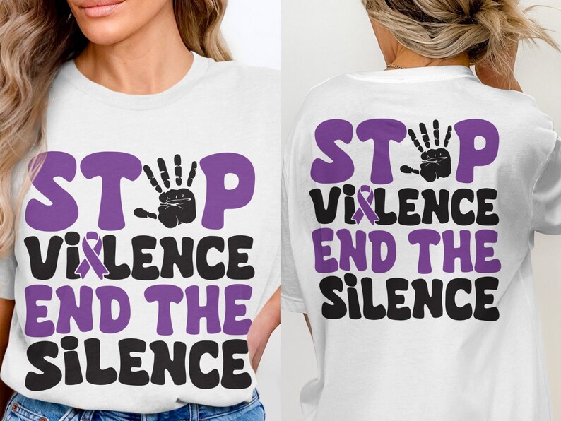 Domestic Violence Awareness Svg Png, Stop Violence End the Silence Svg ...